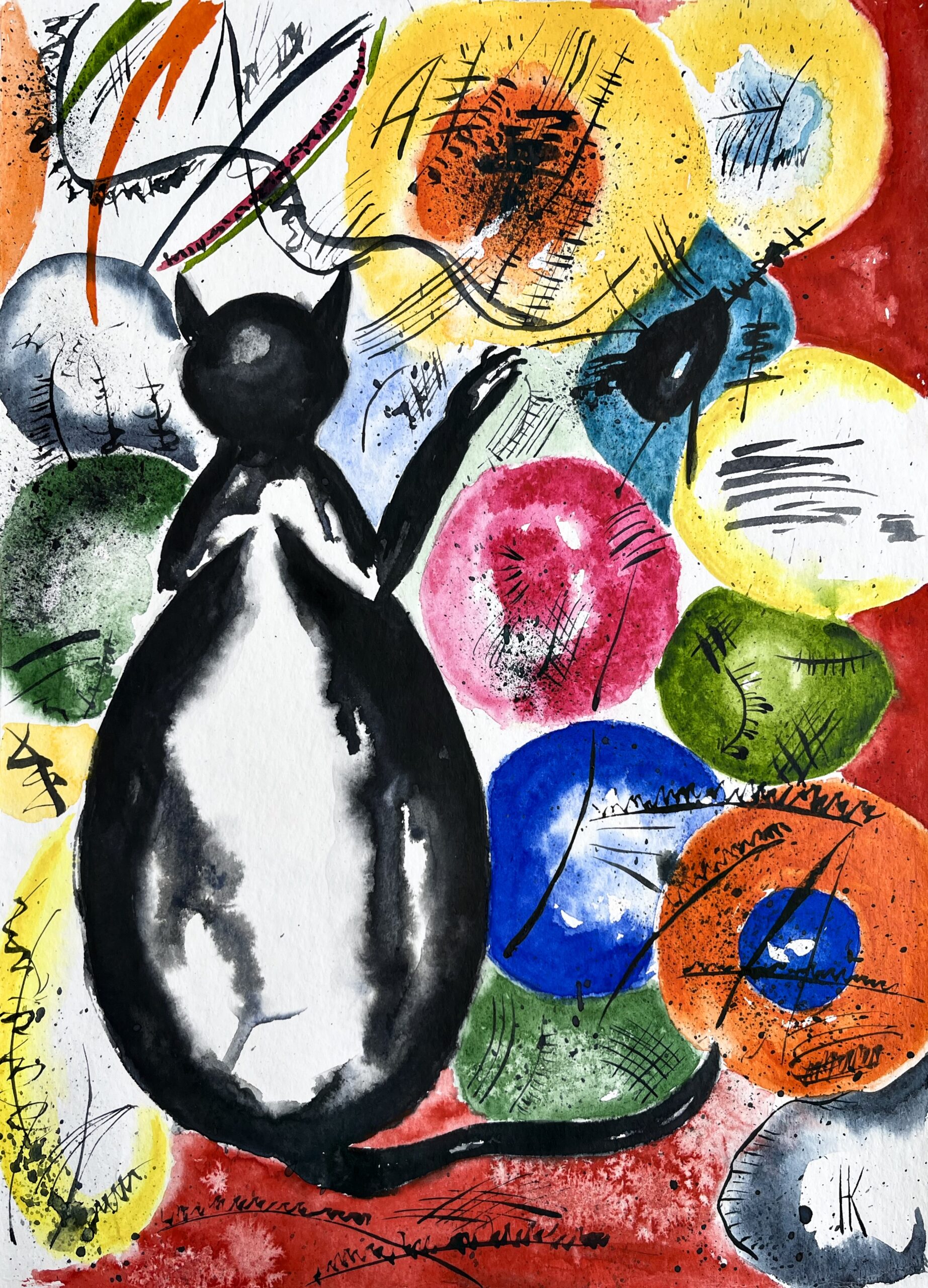 Kandinsky’s Cat Painting - Halyna Kirichenko Art